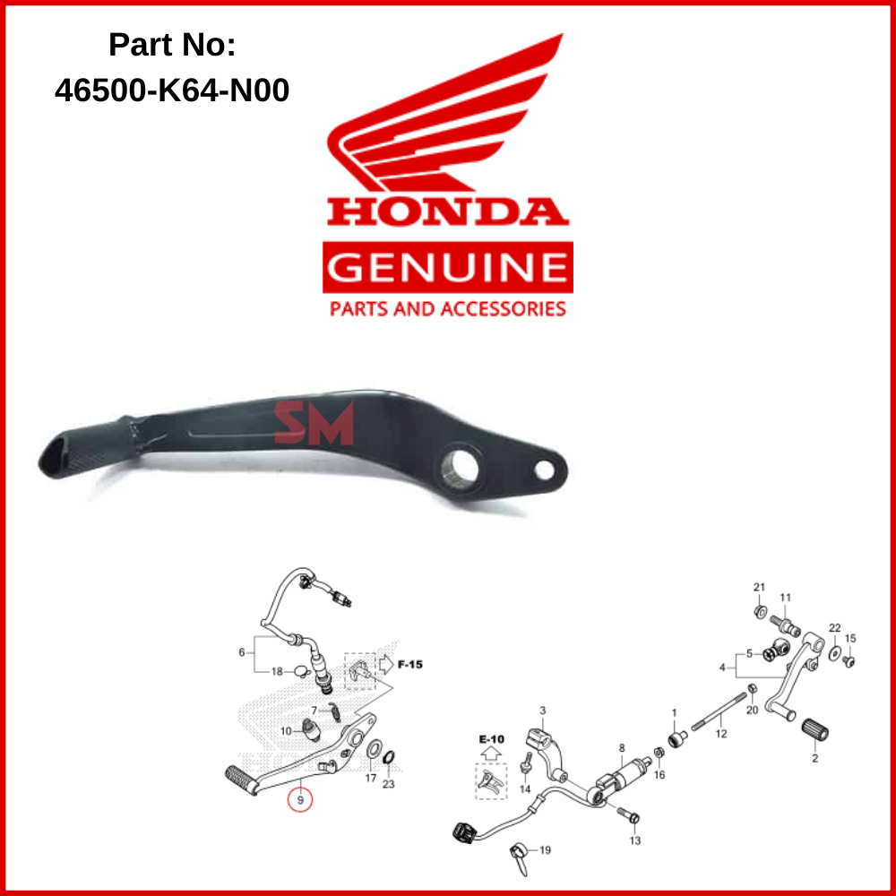 SM Pedal Brake ( 46500-K64-N00 ) Cbr250rr 💯 Honda Original Ready Stock ...