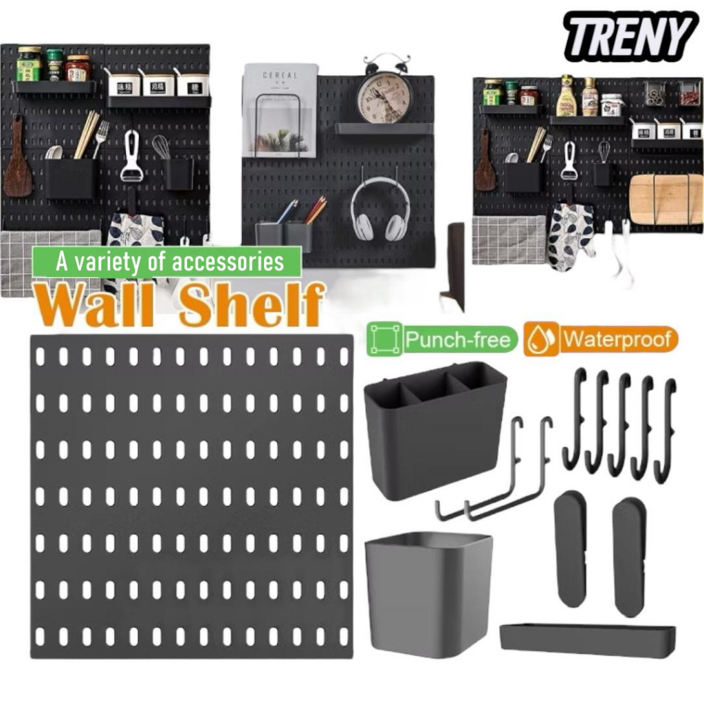 Pegboard Perforated Display Board Display Rack Wall Mounted Hole Board ...