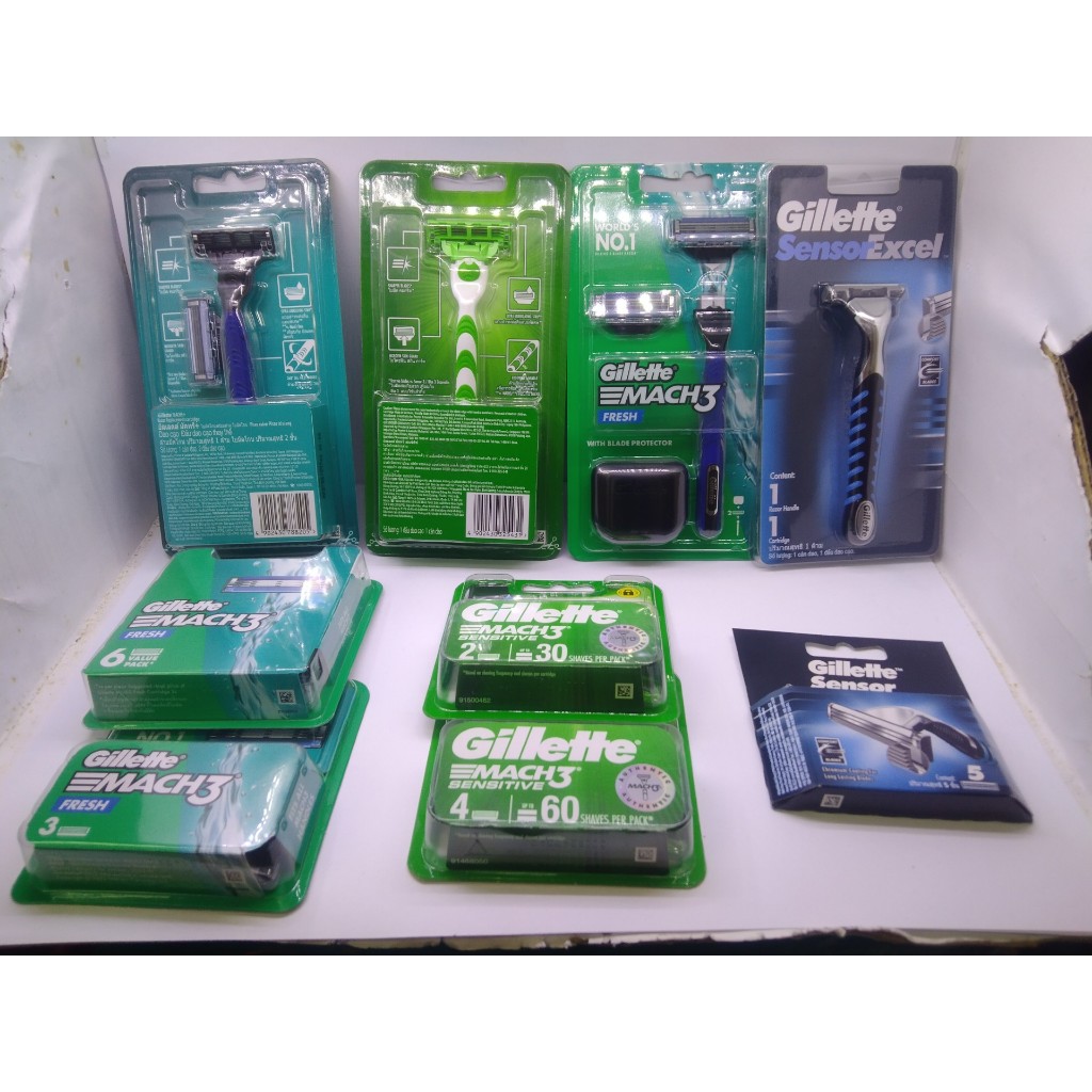 Gillette Mach 3 + 2 in 1 - 1 in 1 - Gillette Mach 2=30 , 4=60 ,Gillette ...