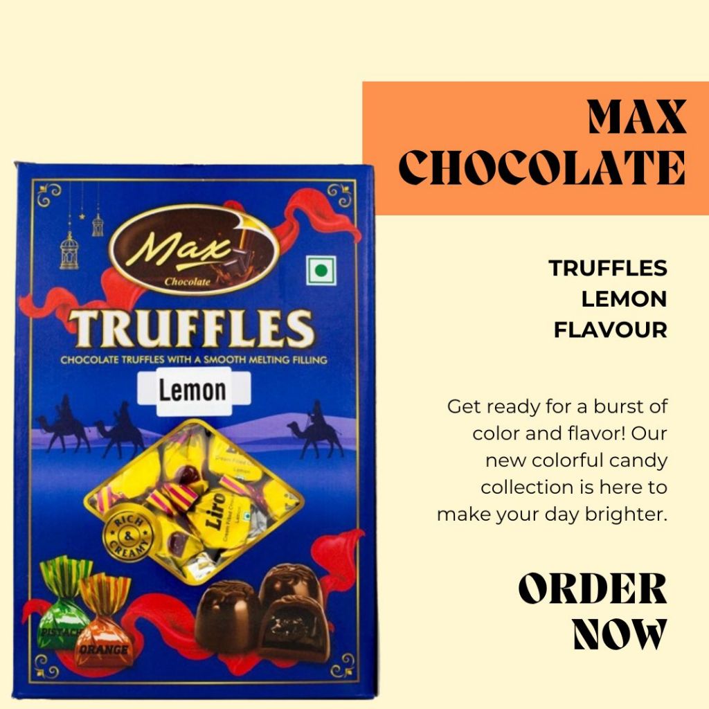 Max Truffles Chocolate with Smooth Lemon Cream (200g, 500g, 1kg ...