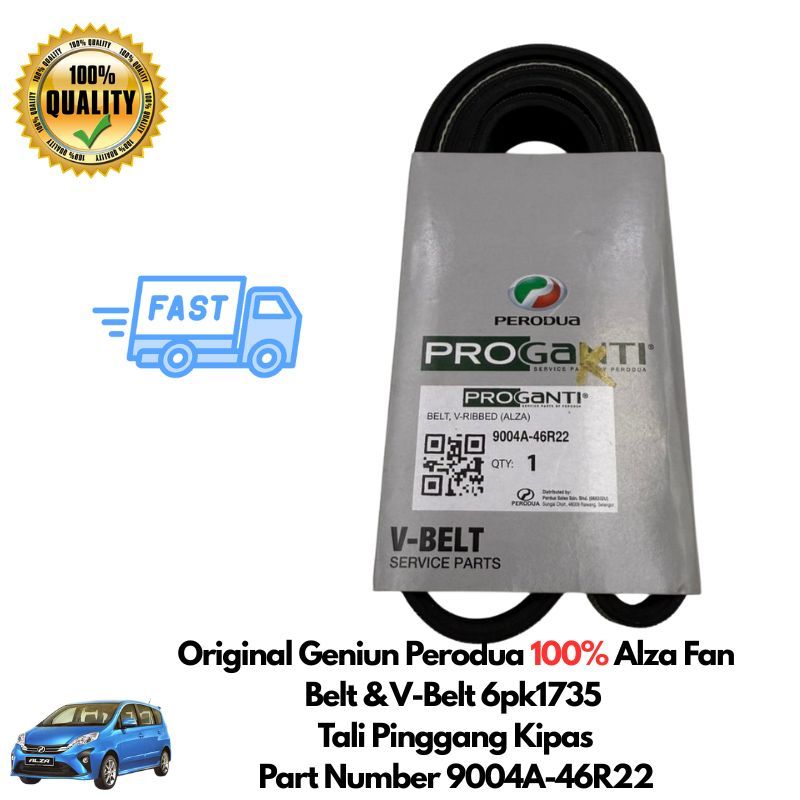 Original Geniun Perodua 100% Alza Fan Belt & V-Belt 6pk1735 Tali ...