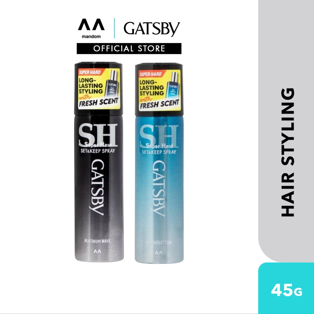 GATSBY Set & Keep spray Super Hard Platinum Wave/ Sky Reflection 45g ...