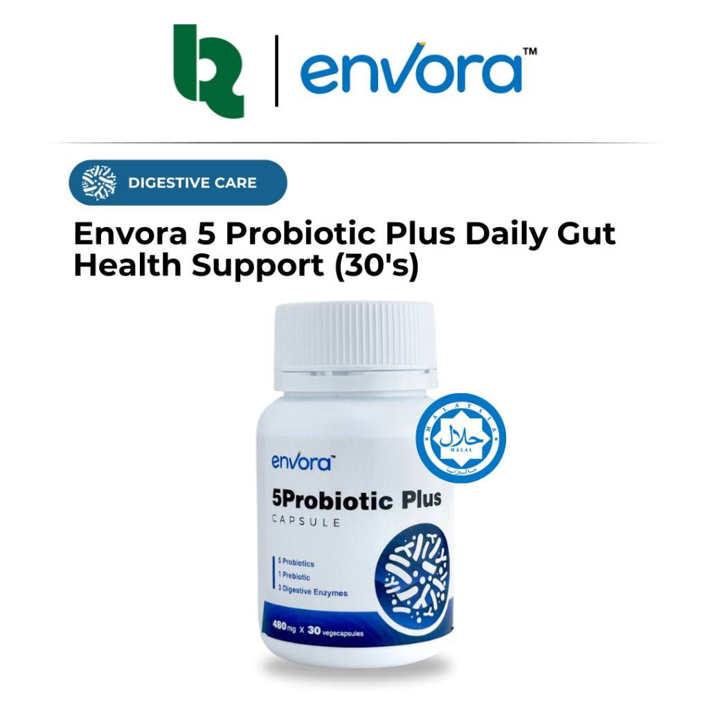 Envora 5 Probiotic Plus Daily Gut Health Support (30's) | Shopee Malaysia