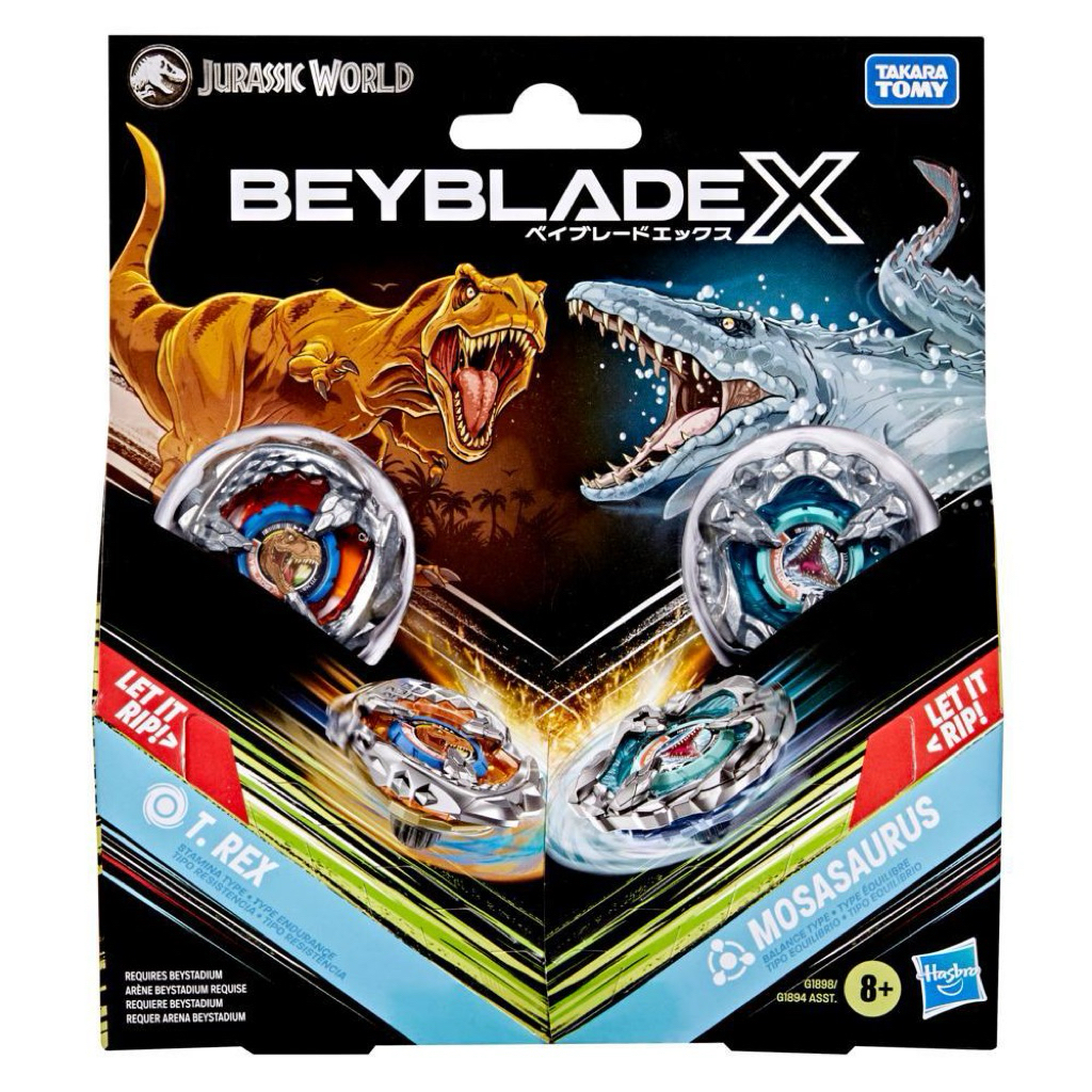 Takara Tomy Beyblade X Jurassic World Collab Multipack, featuring T ...