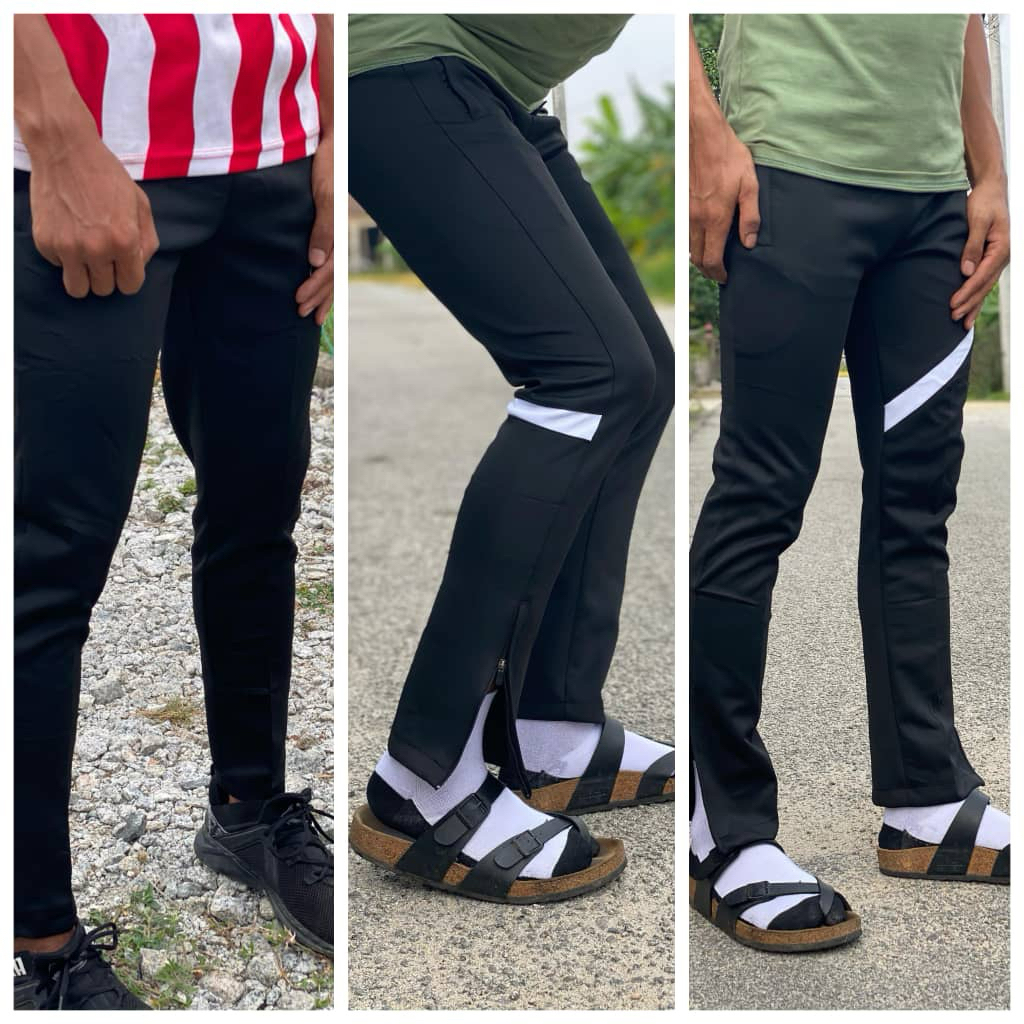 Seluar Tracksuit Kosong Hitam allblack Plain Cotton trackallblack ...