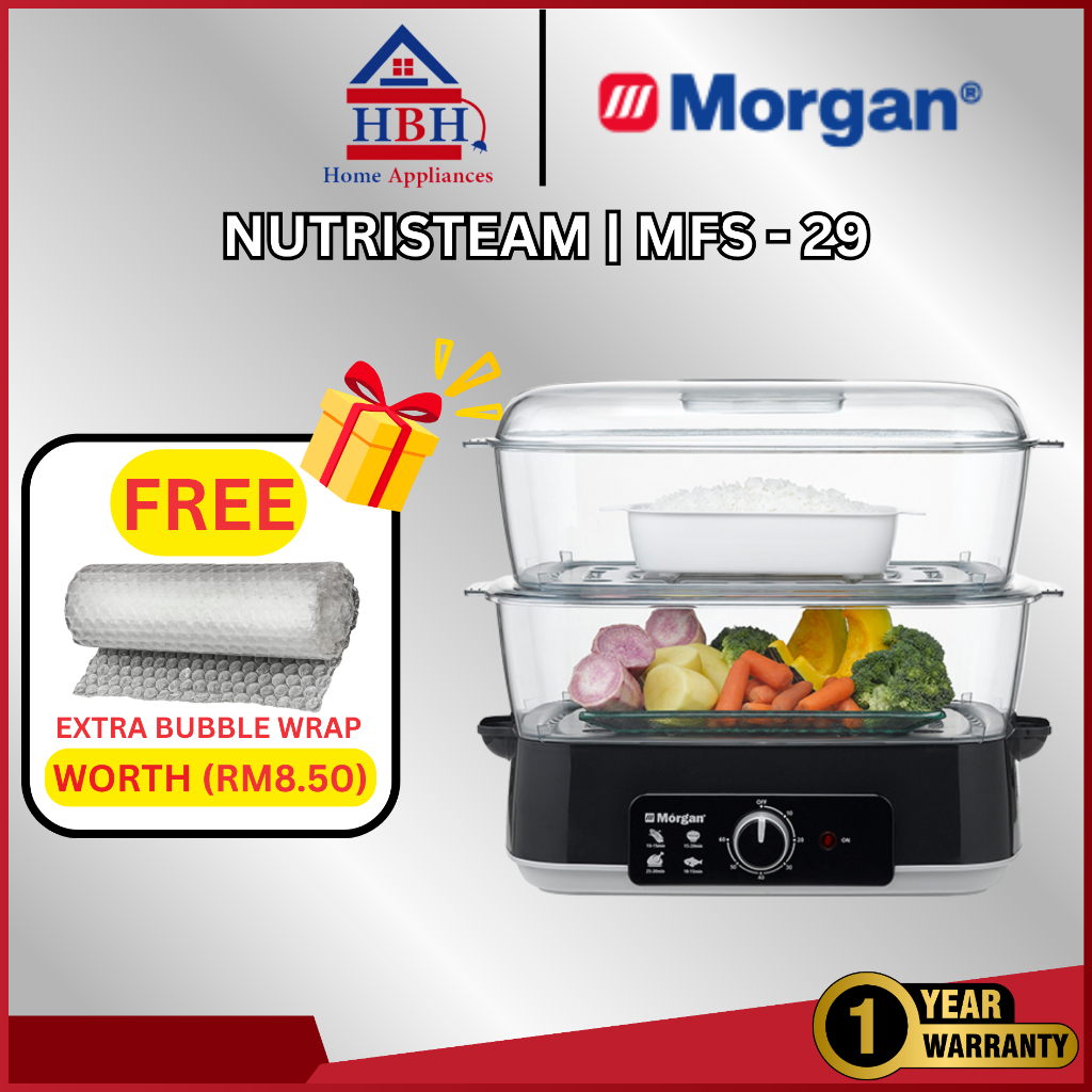 pengukus morgan MFS-29 NUTRISTEAM(BK) STEAMER 28L food steamer pengukus ...