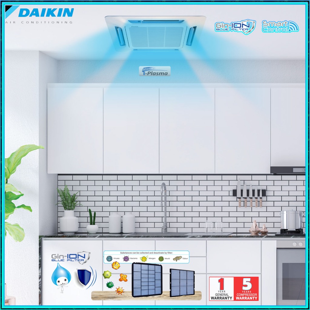 Daikin Ceiling Cassette Air conditioner FFC35AV1MF 1.5hp R32 Non ...