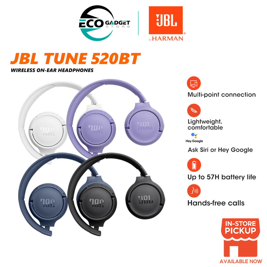 JBL Tune 520BT Wireless on-ear headphones | Shopee Malaysia