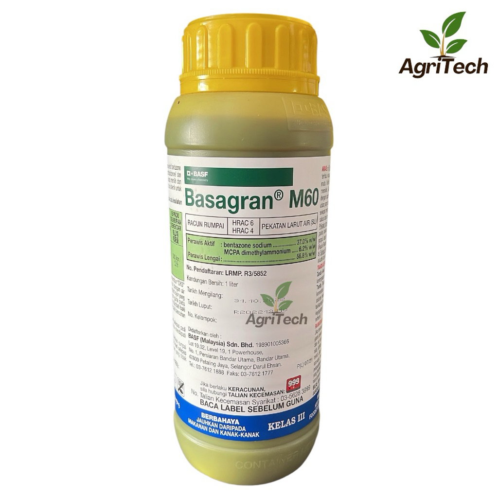 BASAGRAN M60 1Liter Racun rumput dalam padi/Herbicide/bentazone sodium ...