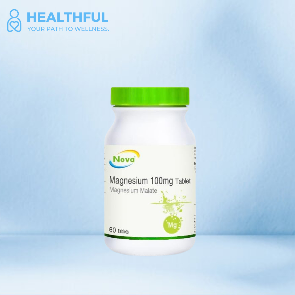Nova Magnesium Supplement 100mg 60 Tablets | For Energy, Relaxation ...