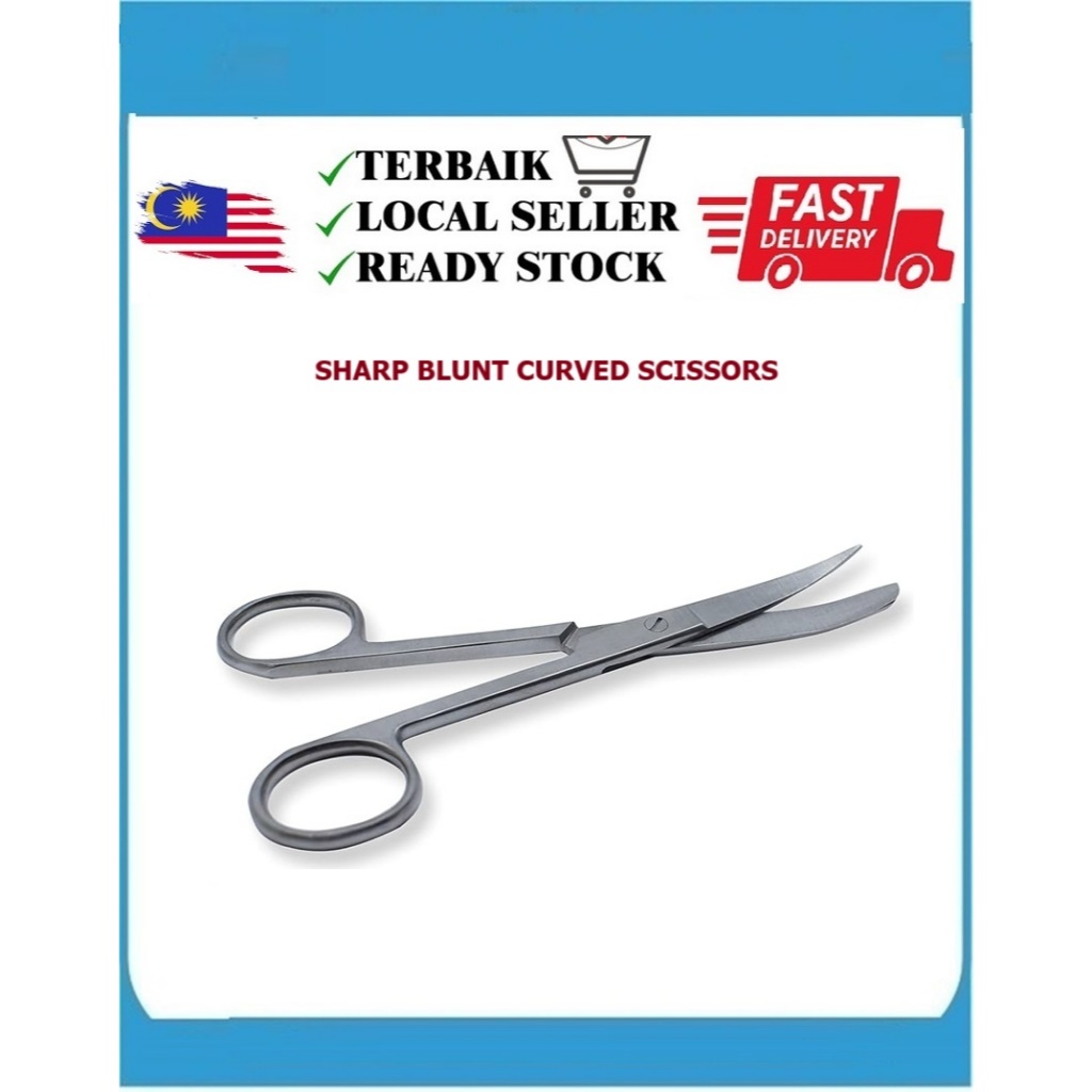 OPERATING SCISSORS SHARP BLUNT CURVED SURGICAL MEDICAL USE | Shopee ...