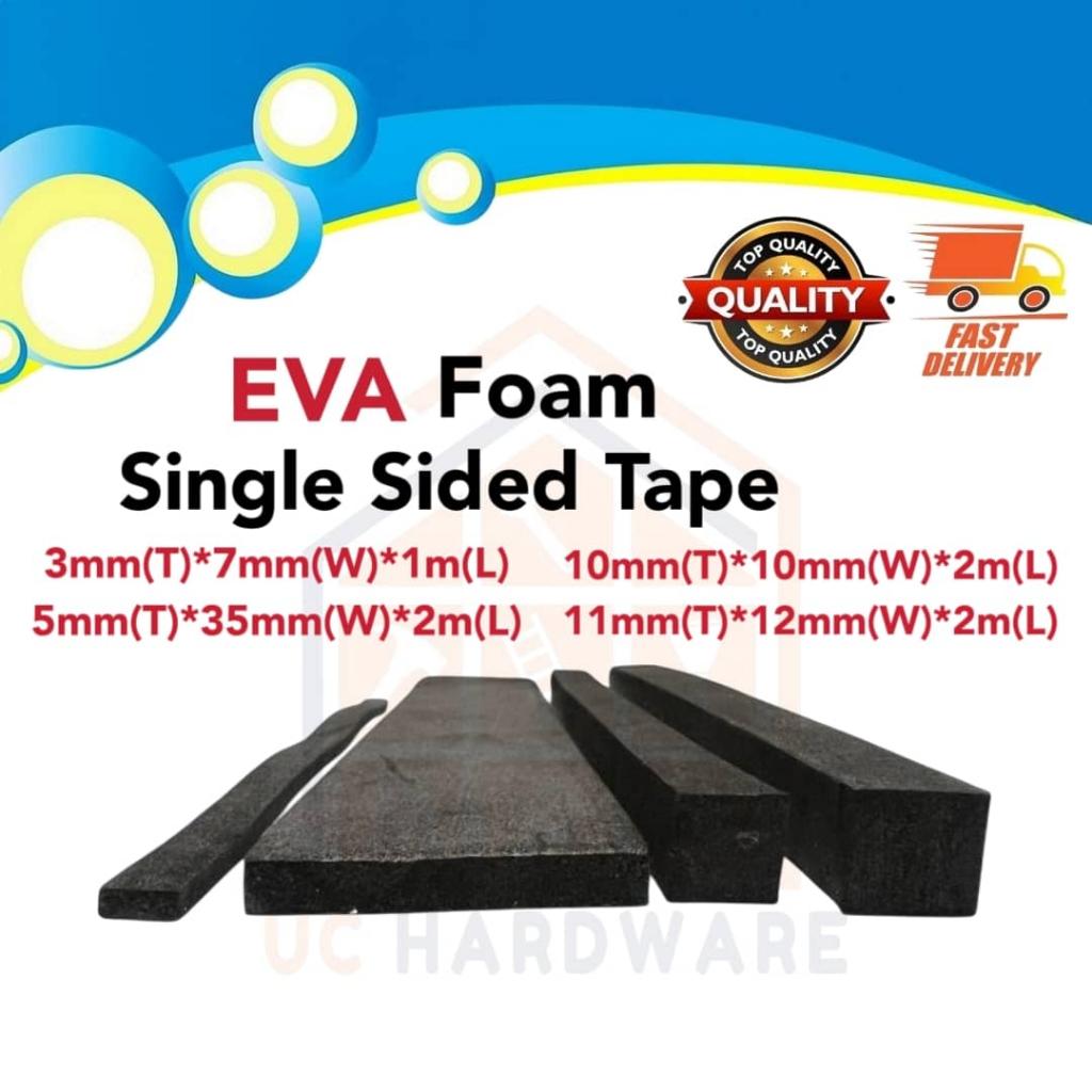 EVA Foam Single Sided Tape Hitam Penebat / Getah Pelekat / 黑色单面泡棉胶带 ...