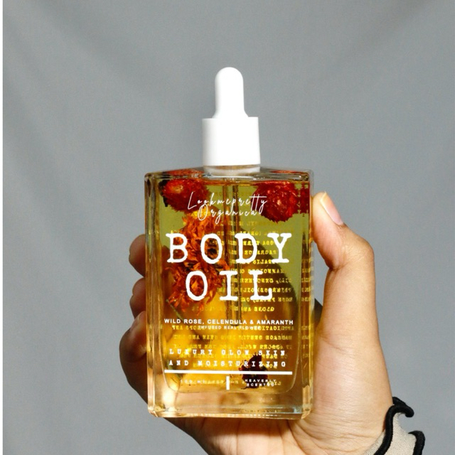 [LOOKMEPRETTY ORGANICA] BODY OIL WITH INFUSED PETAL FLOWERS FOR GLOW ...