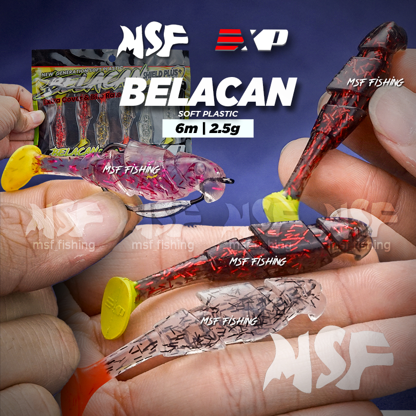 [MSF] EXP Belacan Soft Plastic | 6cm 2.5g Umpan Tiruan TPE SP Haruan Toman Killer Fishing Lure ...