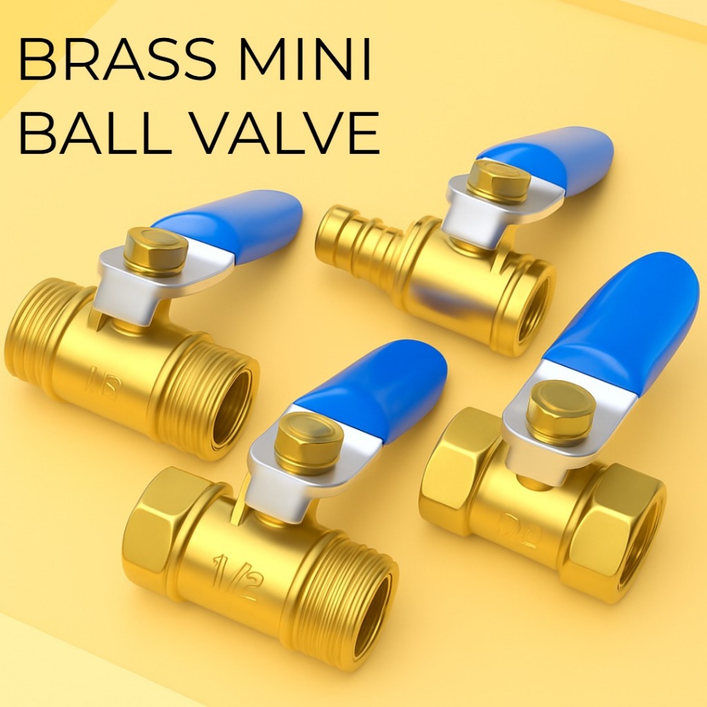 Brass Mini Ball Valves Male Female Thread Hose Water Oil Air Gas Fuel ...