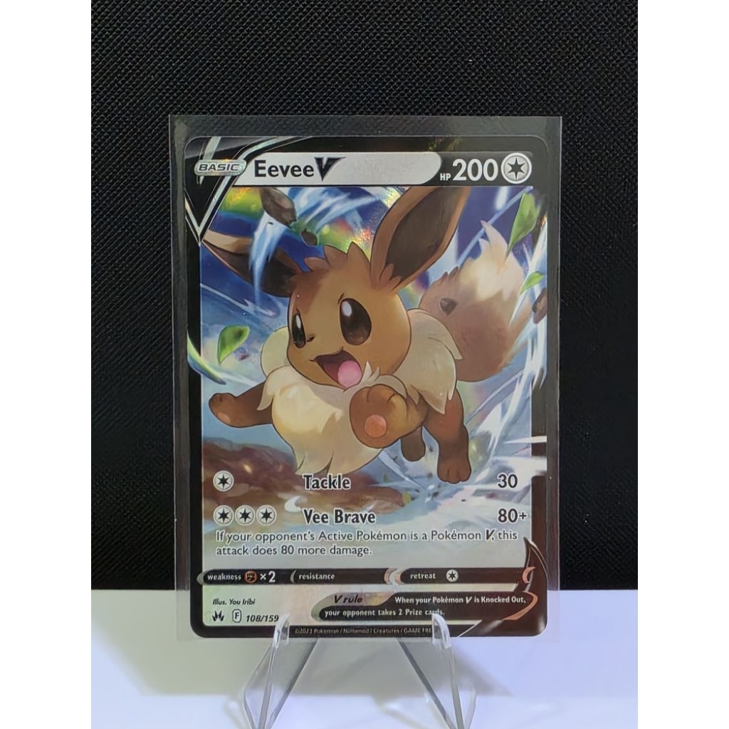 2023 Eevee V Card (Full Art Holo) | Shopee Malaysia