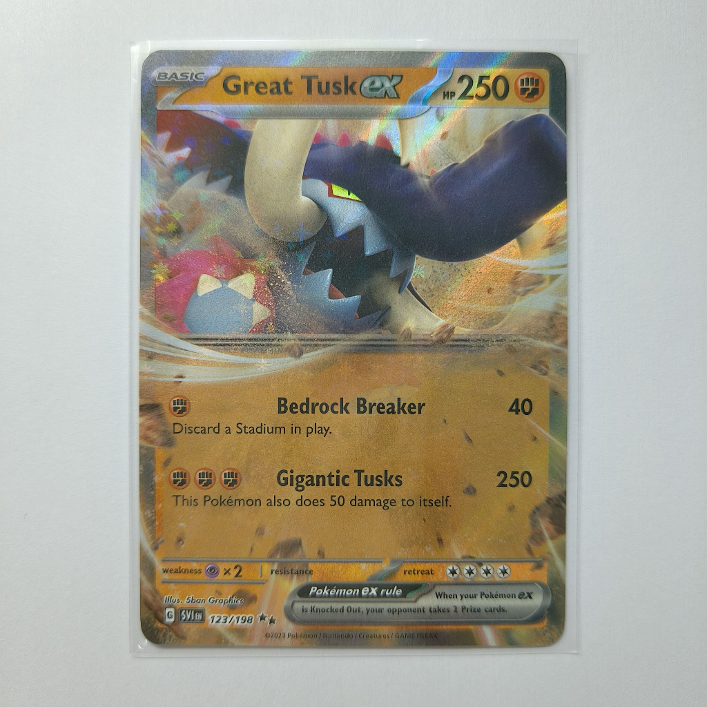 Pokemon Trading Card - Great Tusk ex - 123/198 - SV01: Scarlet & Violet ...