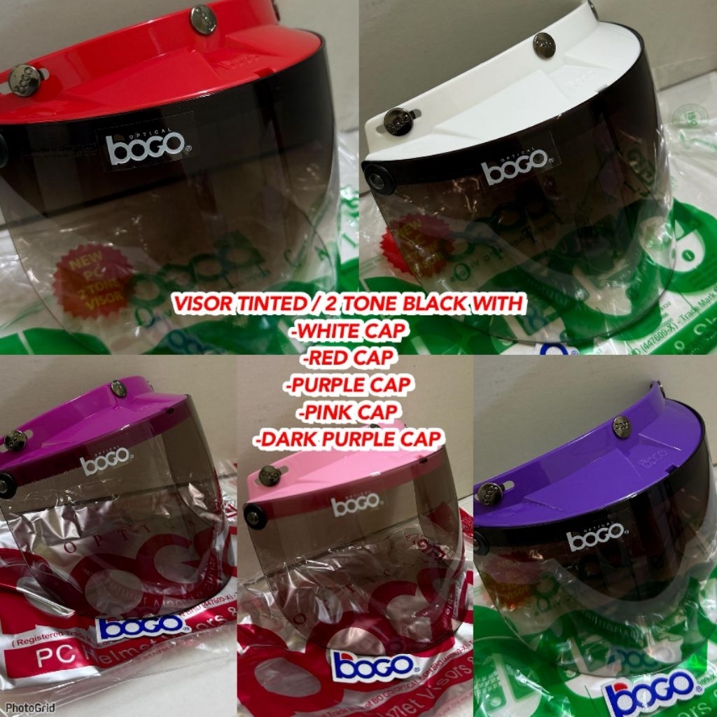 VISOR BOGO BERWARNA CAP WARNA RED WHITE PINK PURPLE MS88 SGV MHR HELMET ...