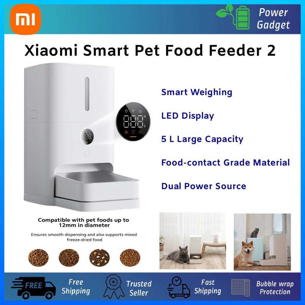 Xiaomi Smart Pet Food Feeder 2| 5L Large Capacity| Smart Weighing ...