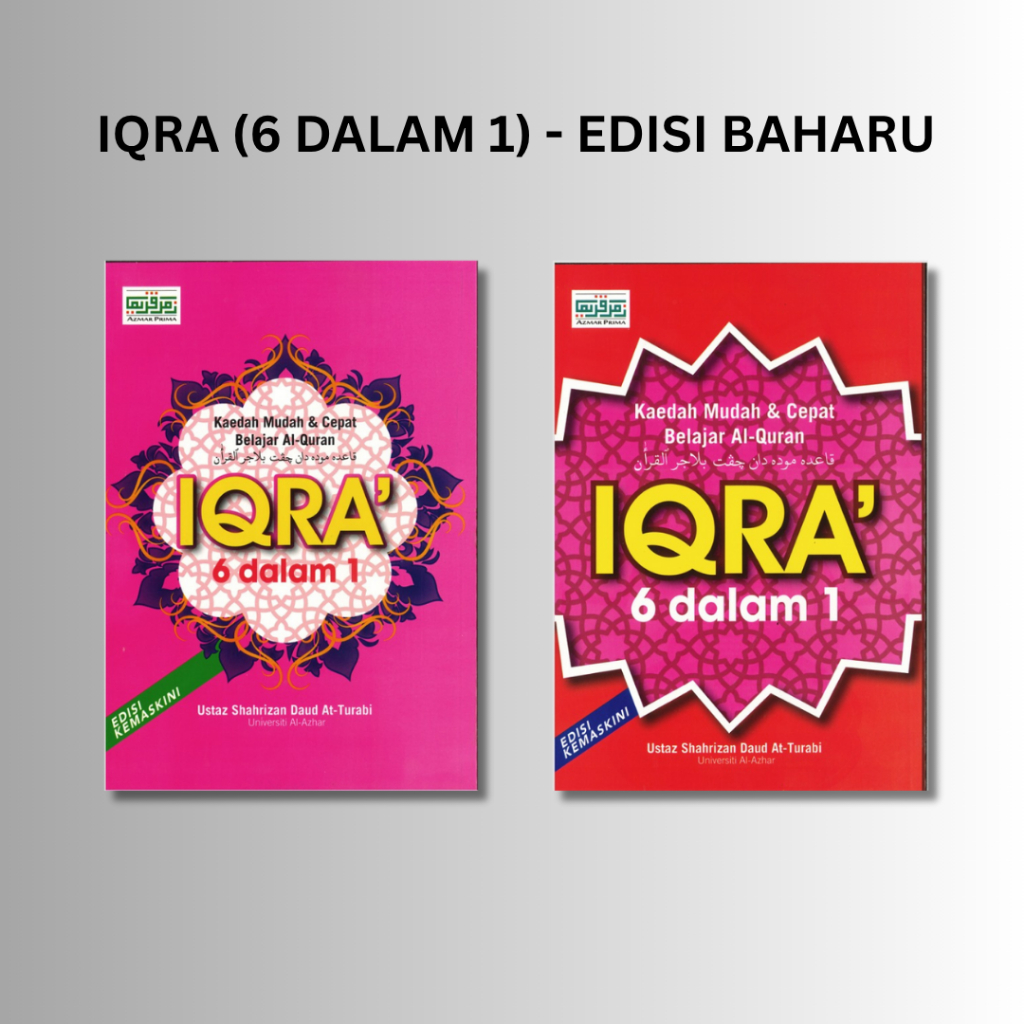 IQRA (6 DLM 1) - RASM UTSMANI - RED - PINK - AL-QURAN - MENGAJI ...