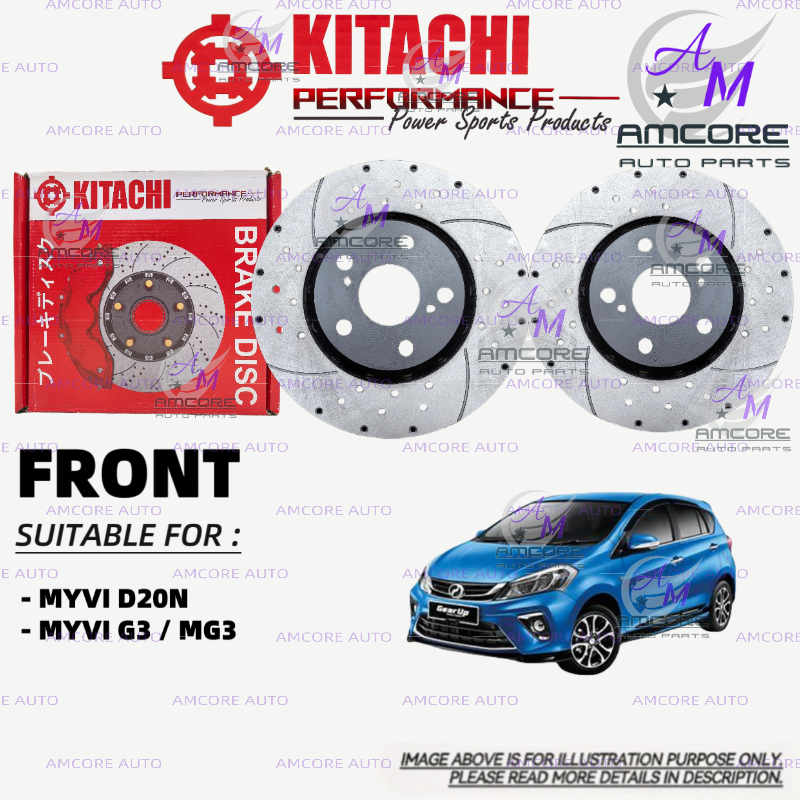 PERODUA MYVI D20N MG3 GEN3 / MYVI 2018 - BRAKE DISC ROTOR / KITACHI ...