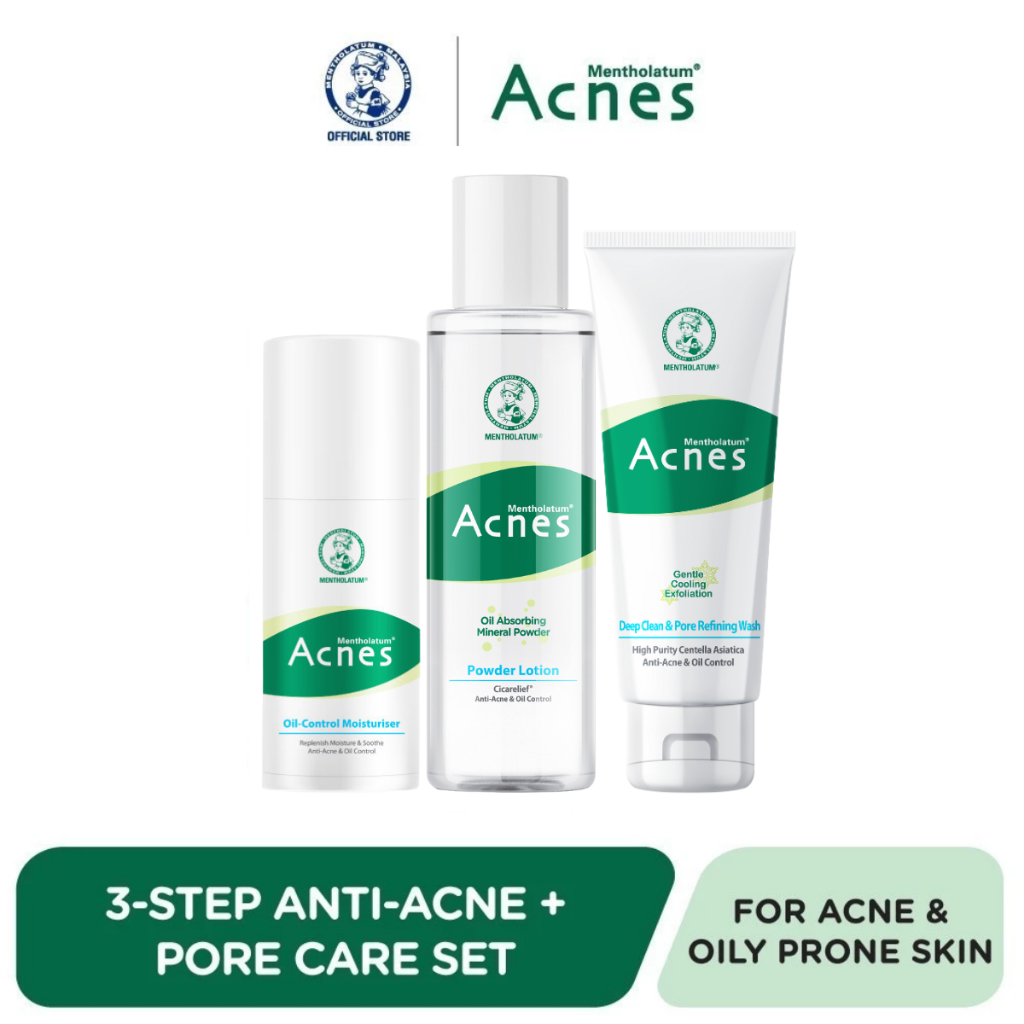 Mentholatum Acnes 3 Step Anti-Acne + Pore Care Set | Shopee Malaysia