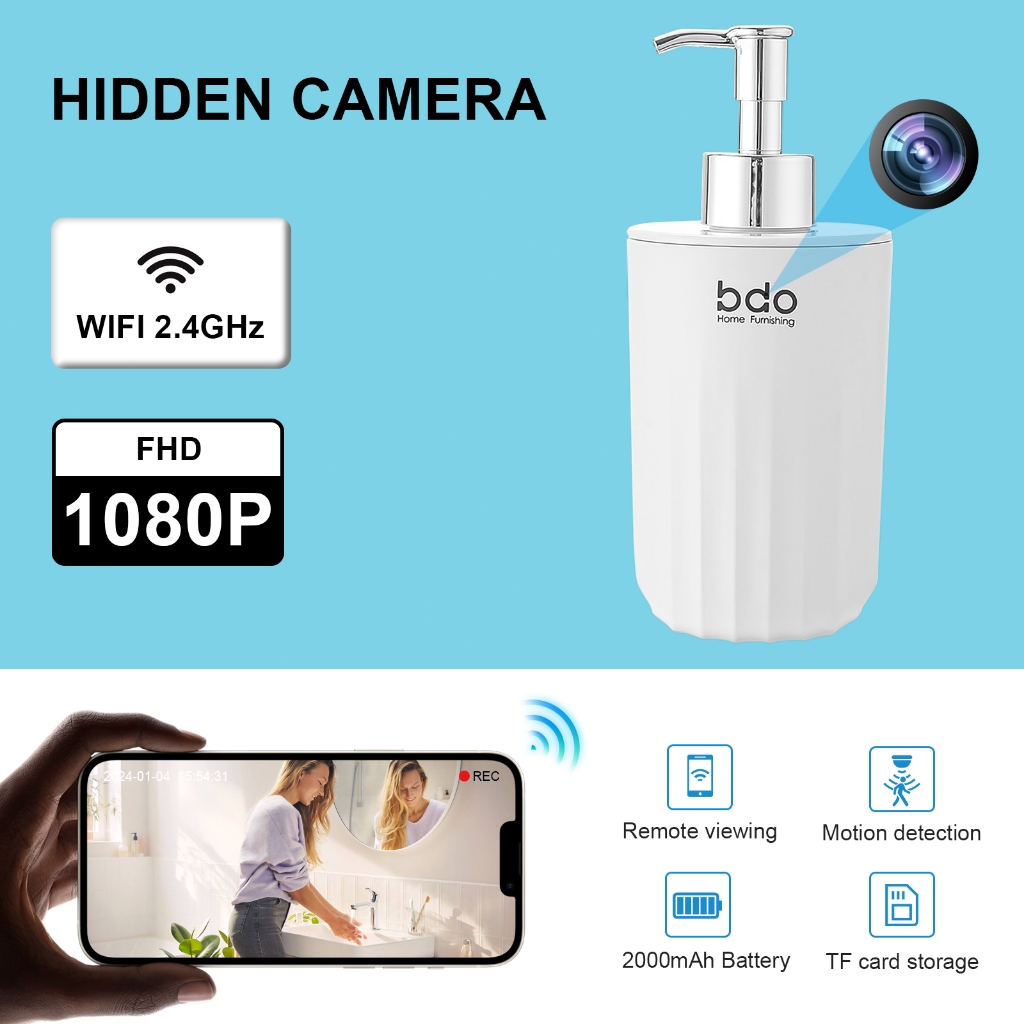WiFi Mini Camera, Hidden Spy Camera, Covert Camera, Security Camera ...