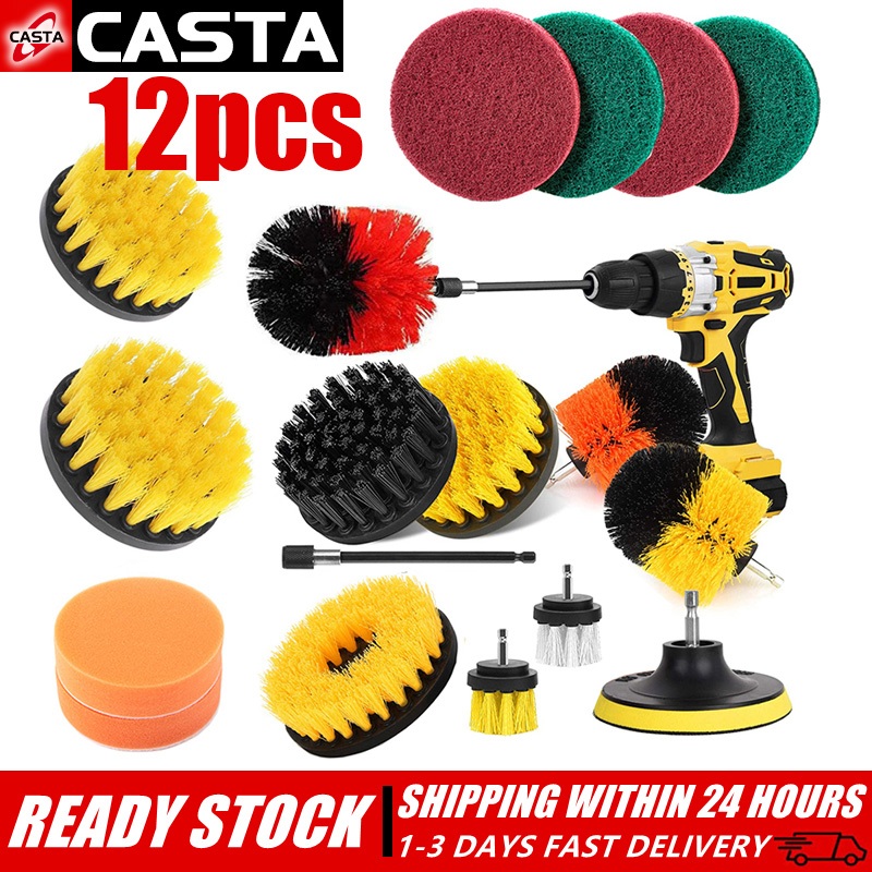 3/5/12PCS Drill Brush Set - Heavy Duty Power Scrubber Attachments for ...