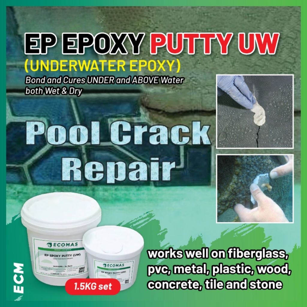 EP EPOXY PUTTY UW (1.5KG SET) UNDERWATER EPOXY ADHESIVE PUTTY FOR UNDER ...