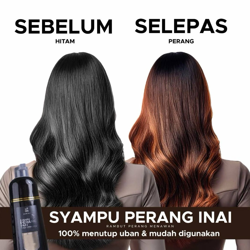 DHERBS SHAMPOO PEWARNA RAMBUT INAI LEBAT BLACK & BROWN | Shopee Malaysia