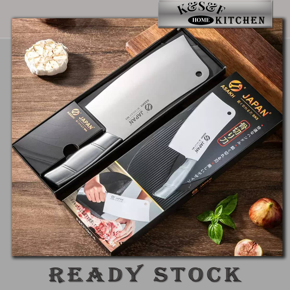 Japan Sk5 Premium Stainless Bone Chopping Knife/ Cleaver/Pisau Pemotong ...