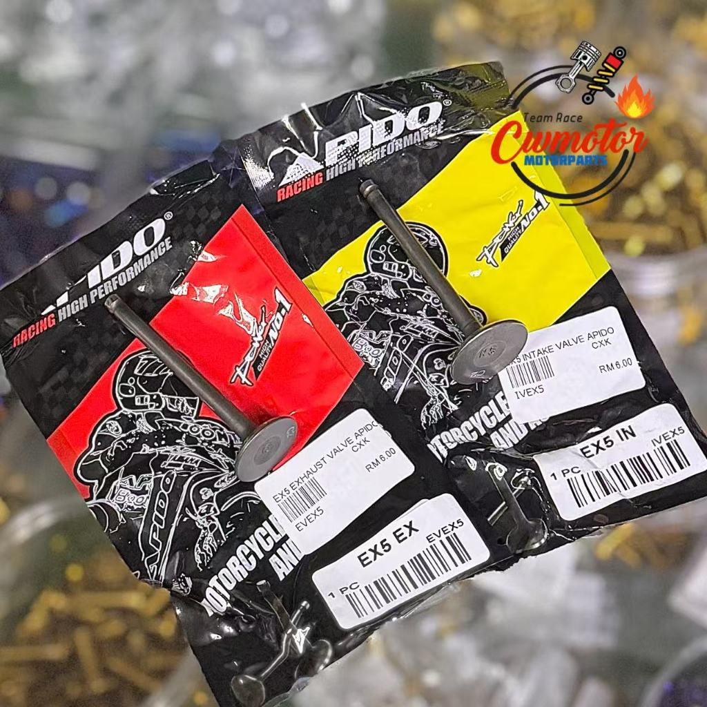 (APIDO) EX5 VALVE SET INTAKE EXHAUST STD (IN+EX) | Shopee Malaysia