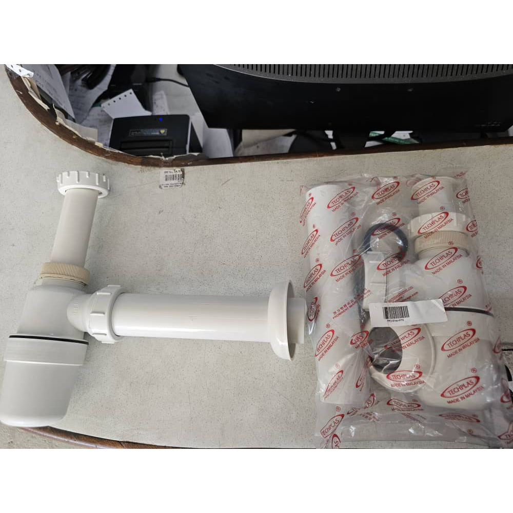 Techplas [32mm / 40mm] PVC [SINK / BASIN] BOTTLE TRAP | Shopee Malaysia