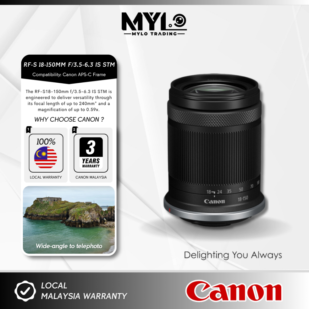 Canon RF-S 18-150mm F3.5-6.3 IS STM Lens - Canon Malaysia Warranty ...