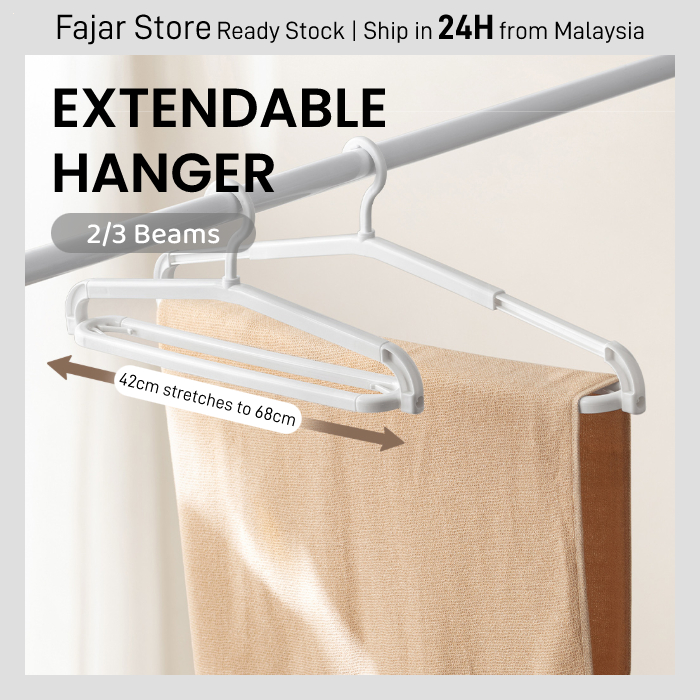 Extendable Hanger Retractable Clothes Hanger Big Hanger Space-saving ...