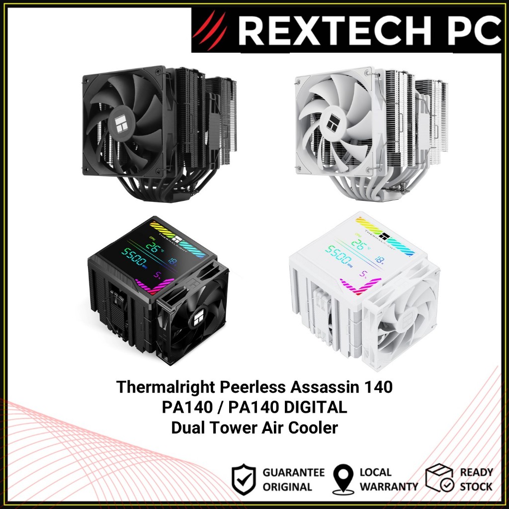 THERMALRIGHT PA140 PEERLESS ASSASSIN 140 BLACK / WHITE DUAL TOWER CPU ...