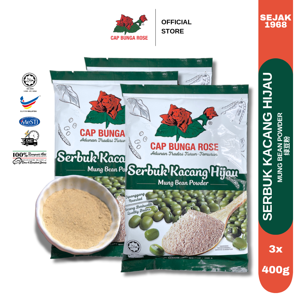 [3 COMBO WARISAN KACANG] : Triple Pack Tepung Kacang Hijau Cap Bunga ...