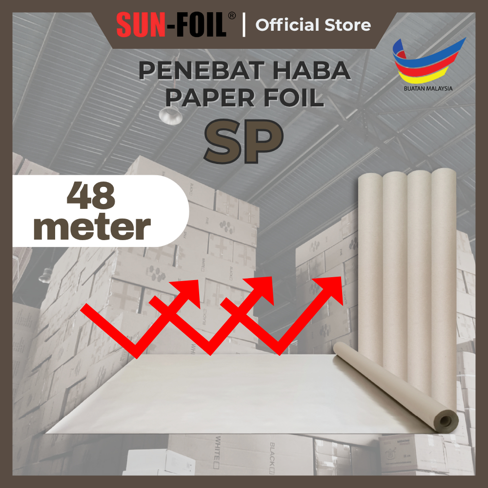 SUNFOIL SP (1.25m x 48m) Paper Foil Series Aluminium Foil Heat ...