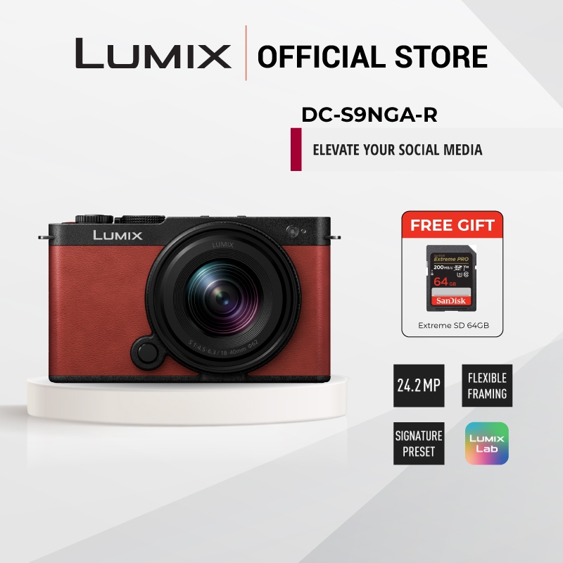 Panasonic LUMIX S9 Compact Full-Frame Mirrorless Camera DC-S9NGA-R 6K ...