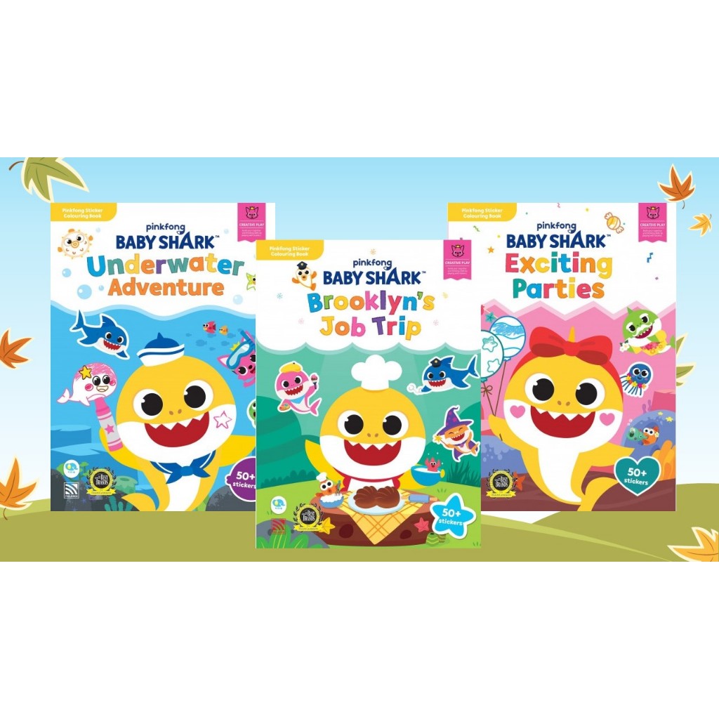 PELANGI - Baby Shark Sticker and Colouring / Baby Shark menampal ...