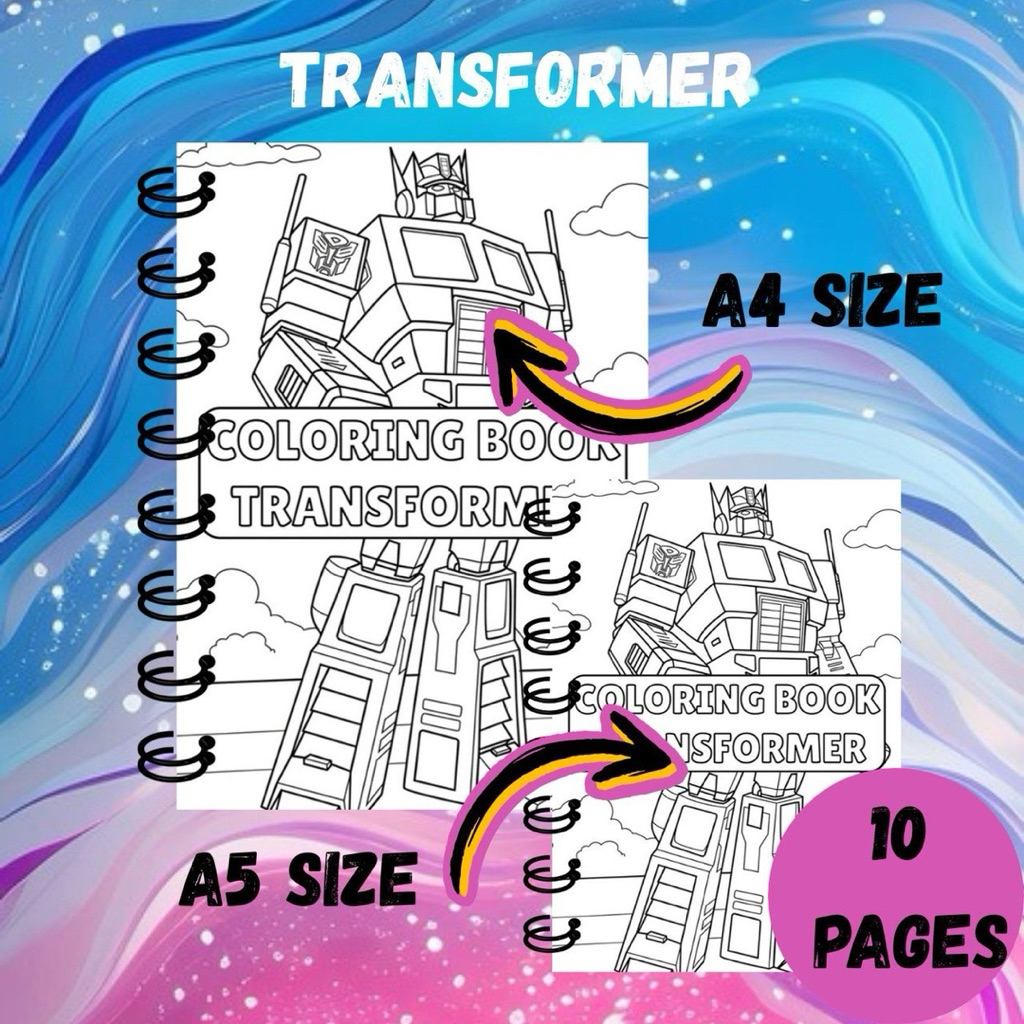 TRANSFORMER – Buku Mewarna Untuk Kanak-Kanak, Remaja & Dewasa ...