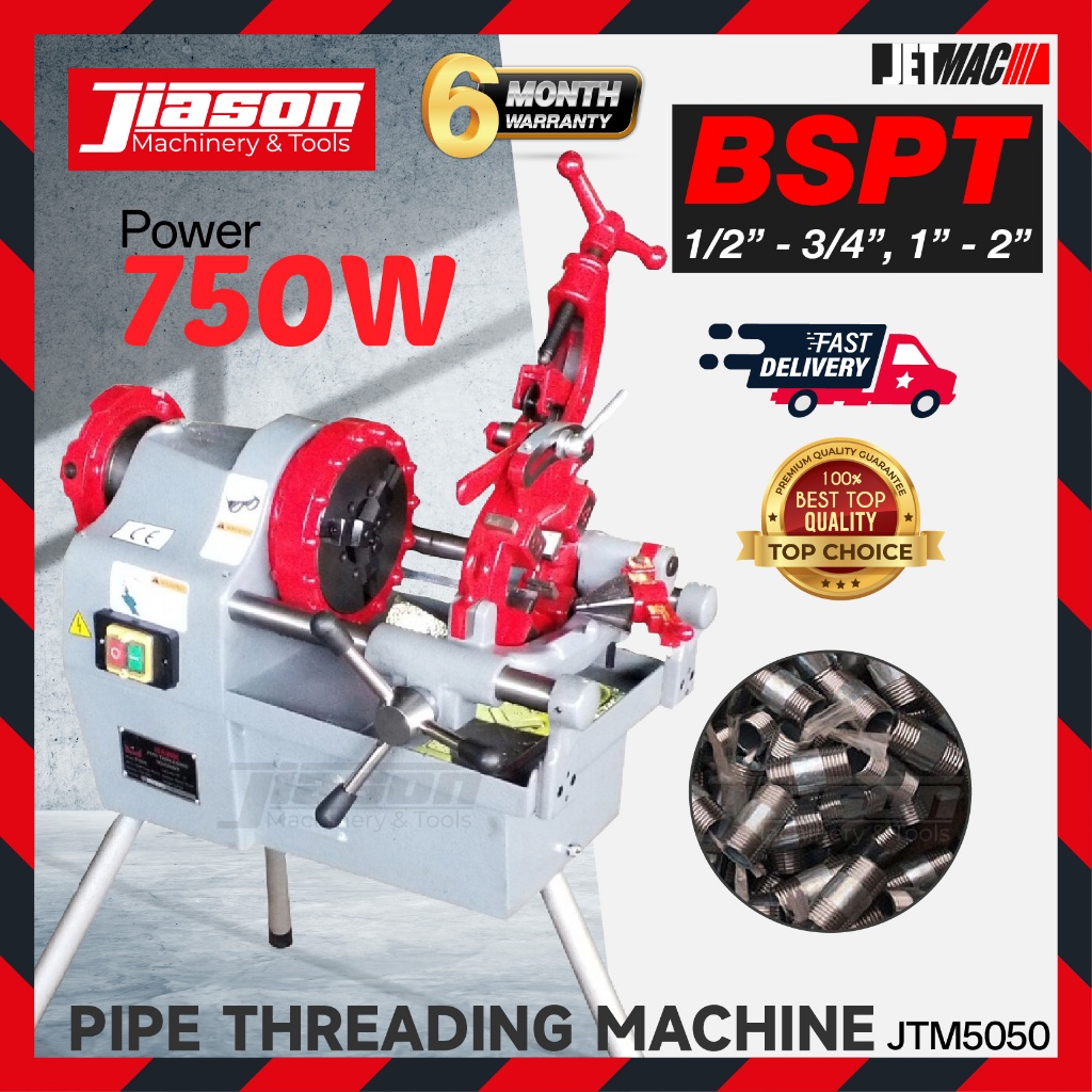JETMAC JTM5050 / JTM 5050 Mesin Pemotong Ulir Paip / Pipe Threading ...