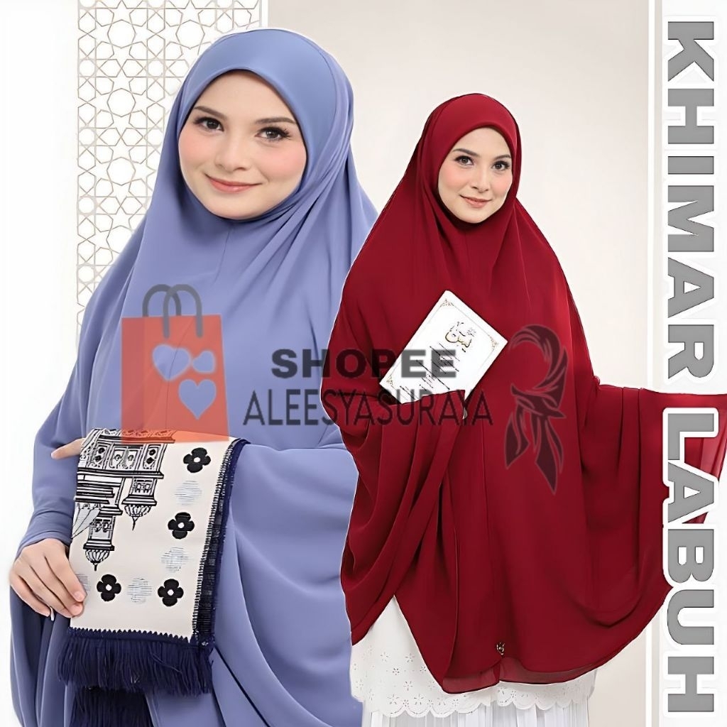 [Alfirasa Heejab] Khimar Paling Labuh Umrah Haji Chiffon Awning Scuba ...