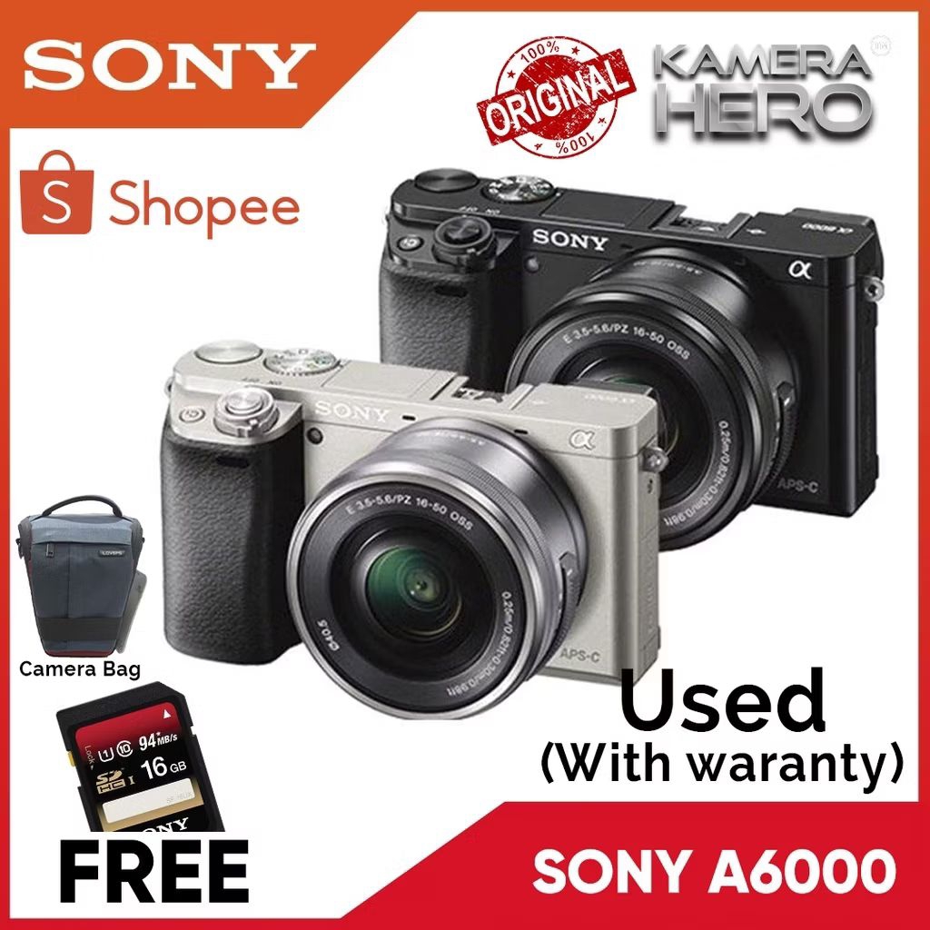 Sony a6000 Kit Lens (Used) FULLSET | Shopee Malaysia
