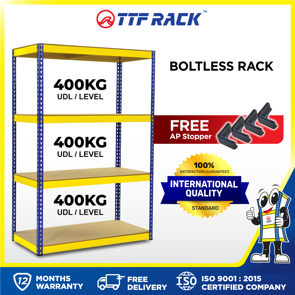 TTF Rack™ Boltless Rack 4 Level/ Heavy Duty Rack Rak Besi Bertingkat ...