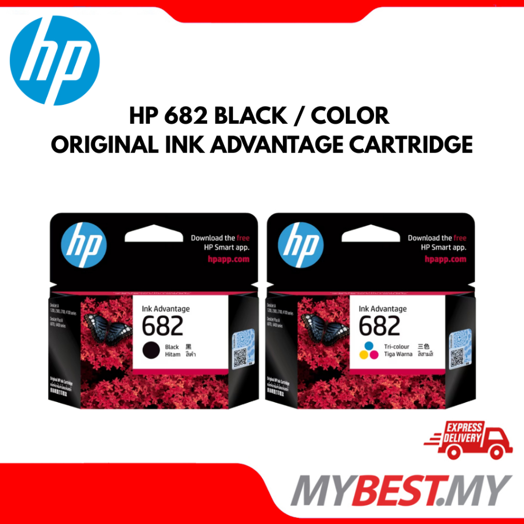 HP 682 Black / Color - Original Ink Advantage Cartridge | Shopee Malaysia