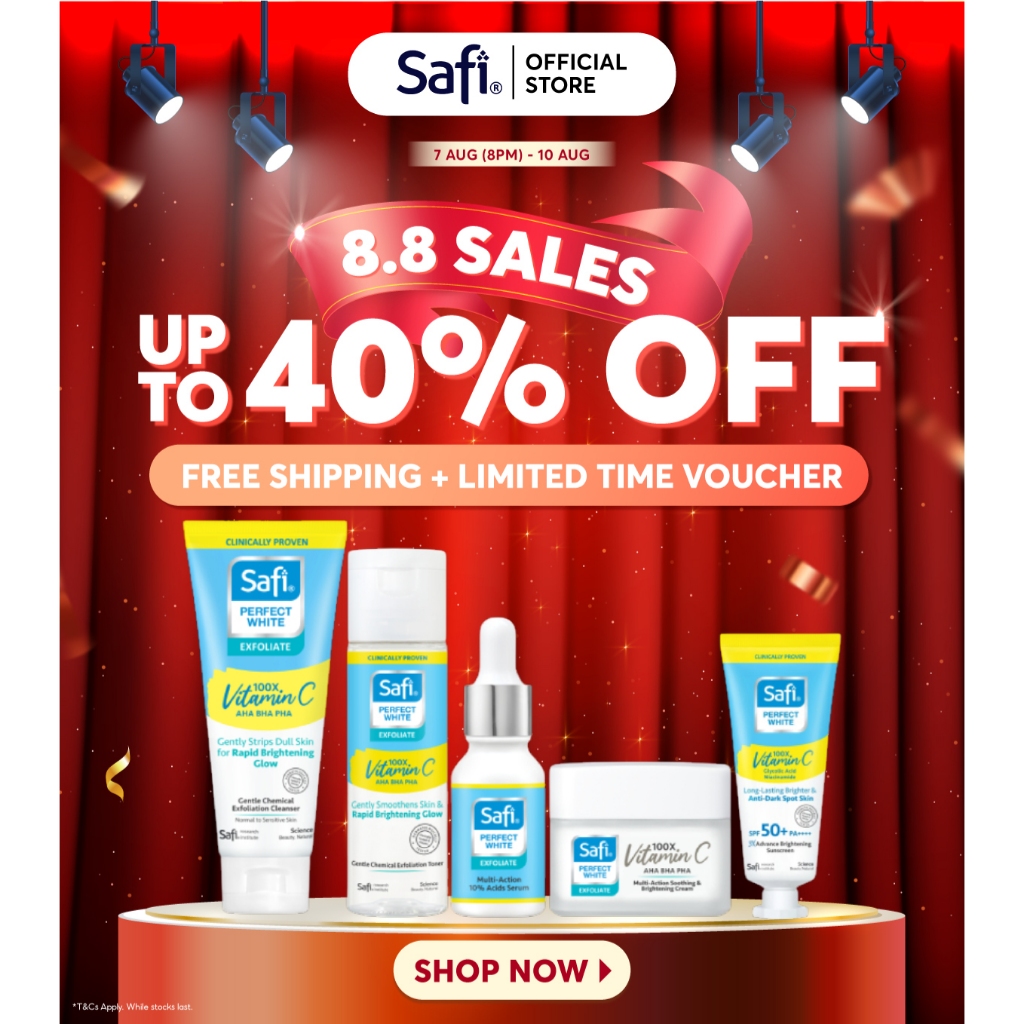 SAFI Perfect White Exfoliation AHA BHA PHA Skincare Full Set | Skincare ...