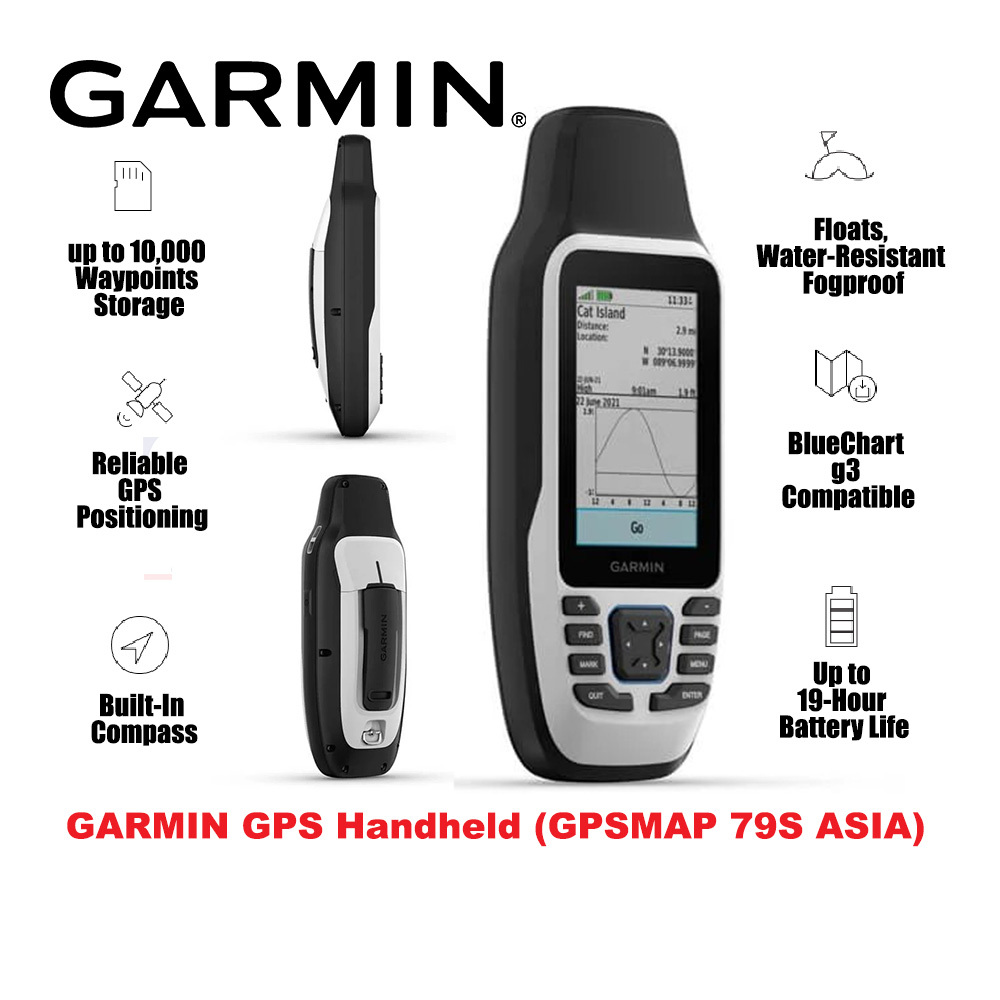 GARMIN GPSMAP 79s Asia | Kompas&Peta Laut| GPS water-resistant Tahan ...