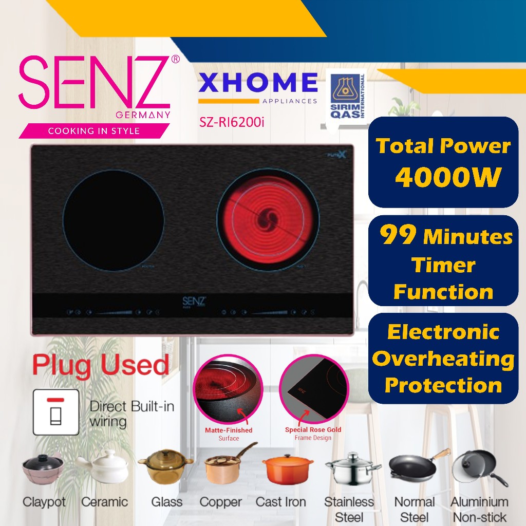 Senz 2 in 1 Smart Cooker/Electric Cooker/Induction + Ceramic Cooker ...