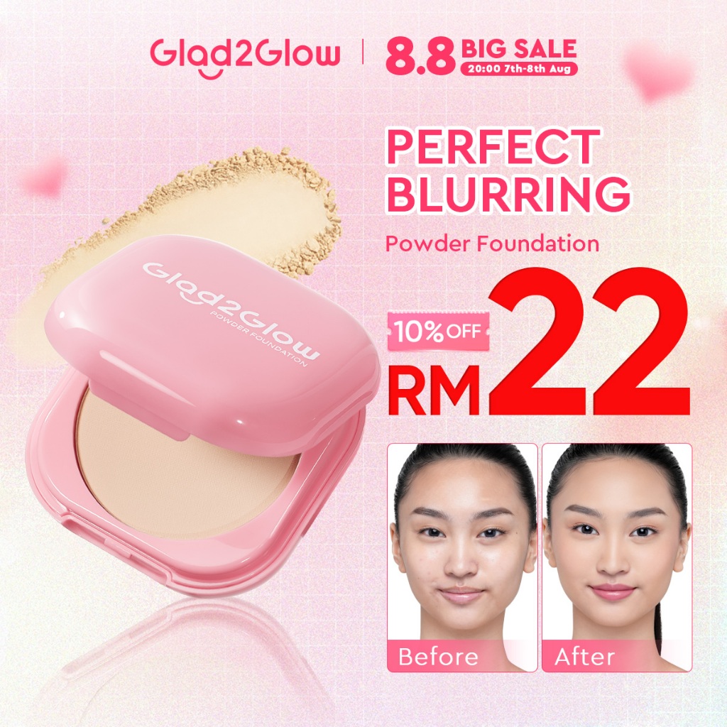 Glad2Glow MakeUp Foundation Full Coverage TWC Compact Powder Oil ...